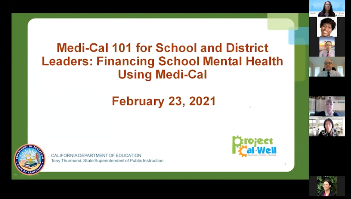 Medi-Cal 101 for School and District Leaders: Financing School Mental ...